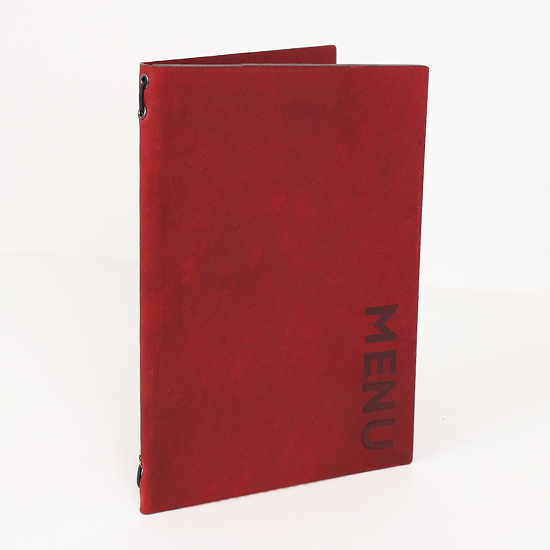 Menu Lëkure Dopio me Llastik 20x28 - (E Kuqe) - Horeca Store